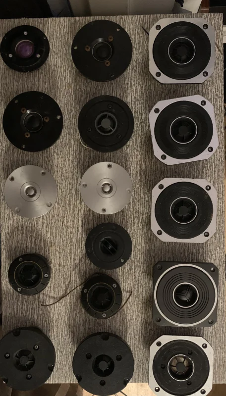 Stor vintage högtalar-lot – tweeters, super-tweeters & piezo (70-90-tal ...